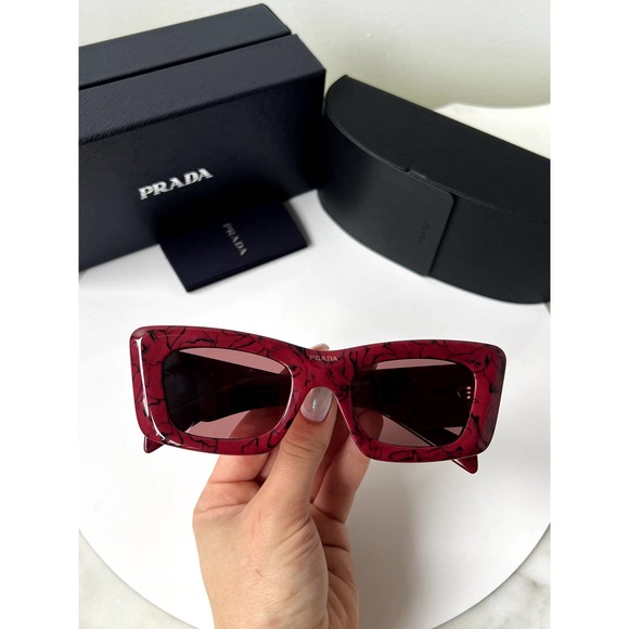 Prada | Accessories | Sale New Prada Pr3zs Sunglasses In Red | Poshmark